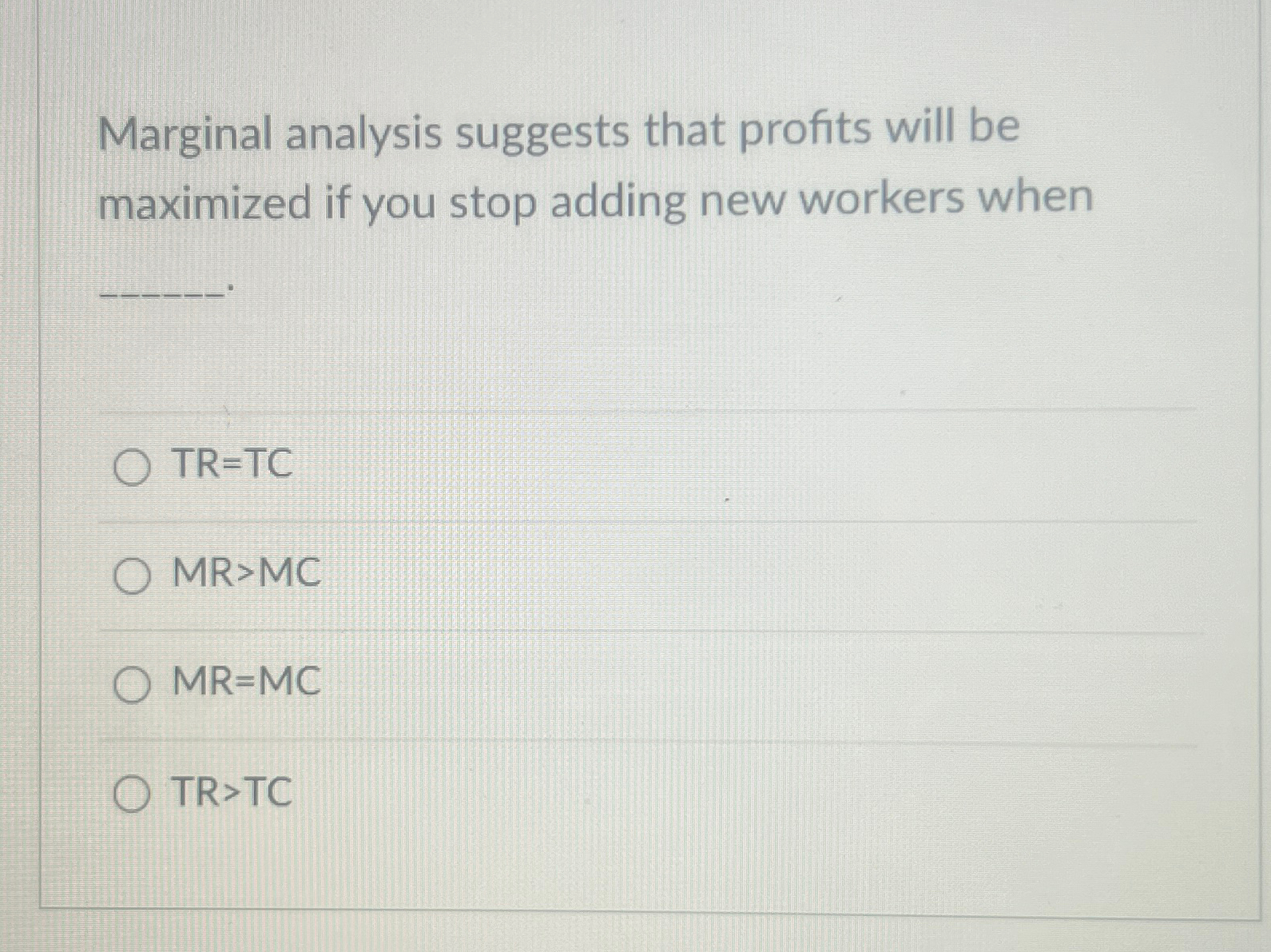 Solved Marginal analysis suggests that profits will be | Chegg.com