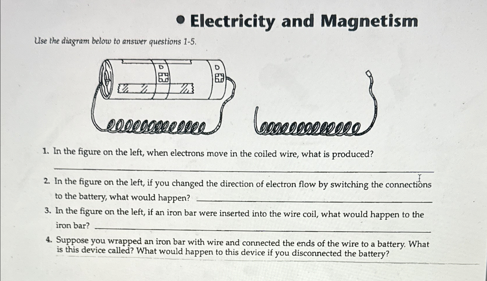 Solved Electricity and MagnetismUse the diagram below to | Chegg.com