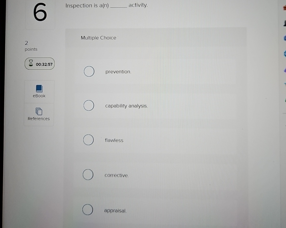 Solved Inspection is a(n) ﻿activity.2Multiple | Chegg.com