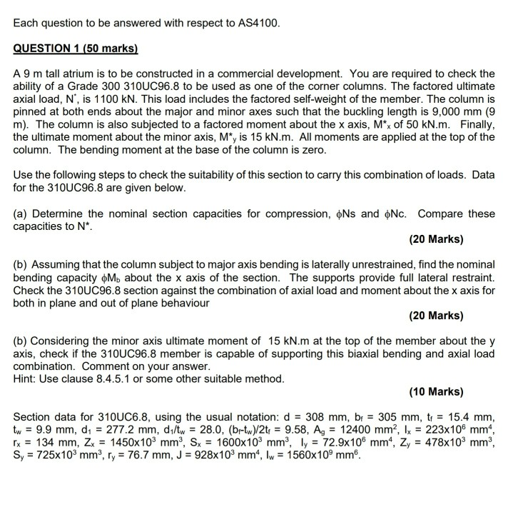 Each question to be answered with respect to AS4100. | Chegg.com