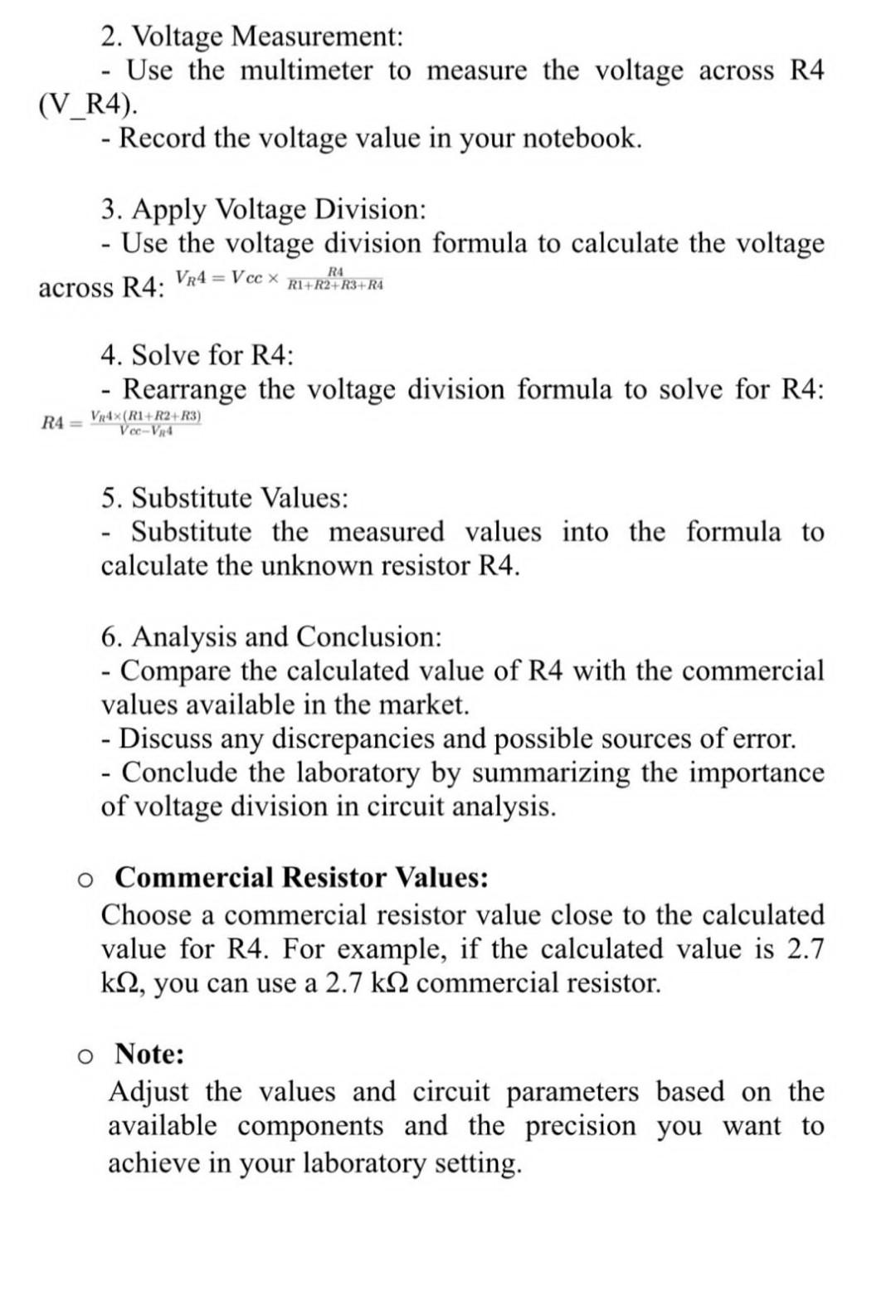 Solved Objective: To practice voltage division in an | Chegg.com