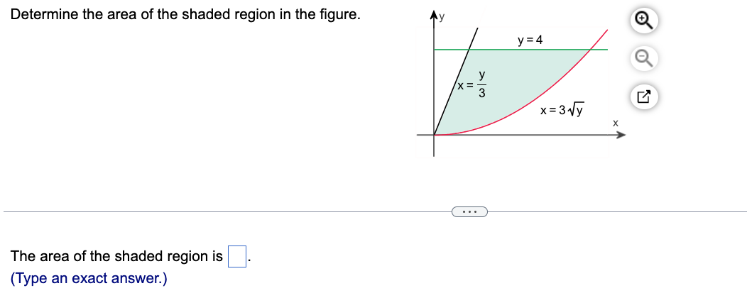 Solved Determine the area of the shaded region in the | Chegg.com