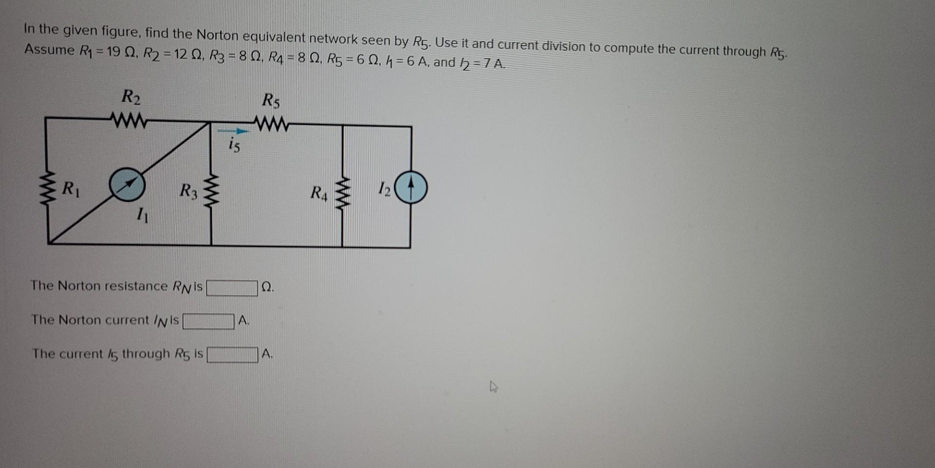 Solved In the given figure, find the Norton equivalent | Chegg.com