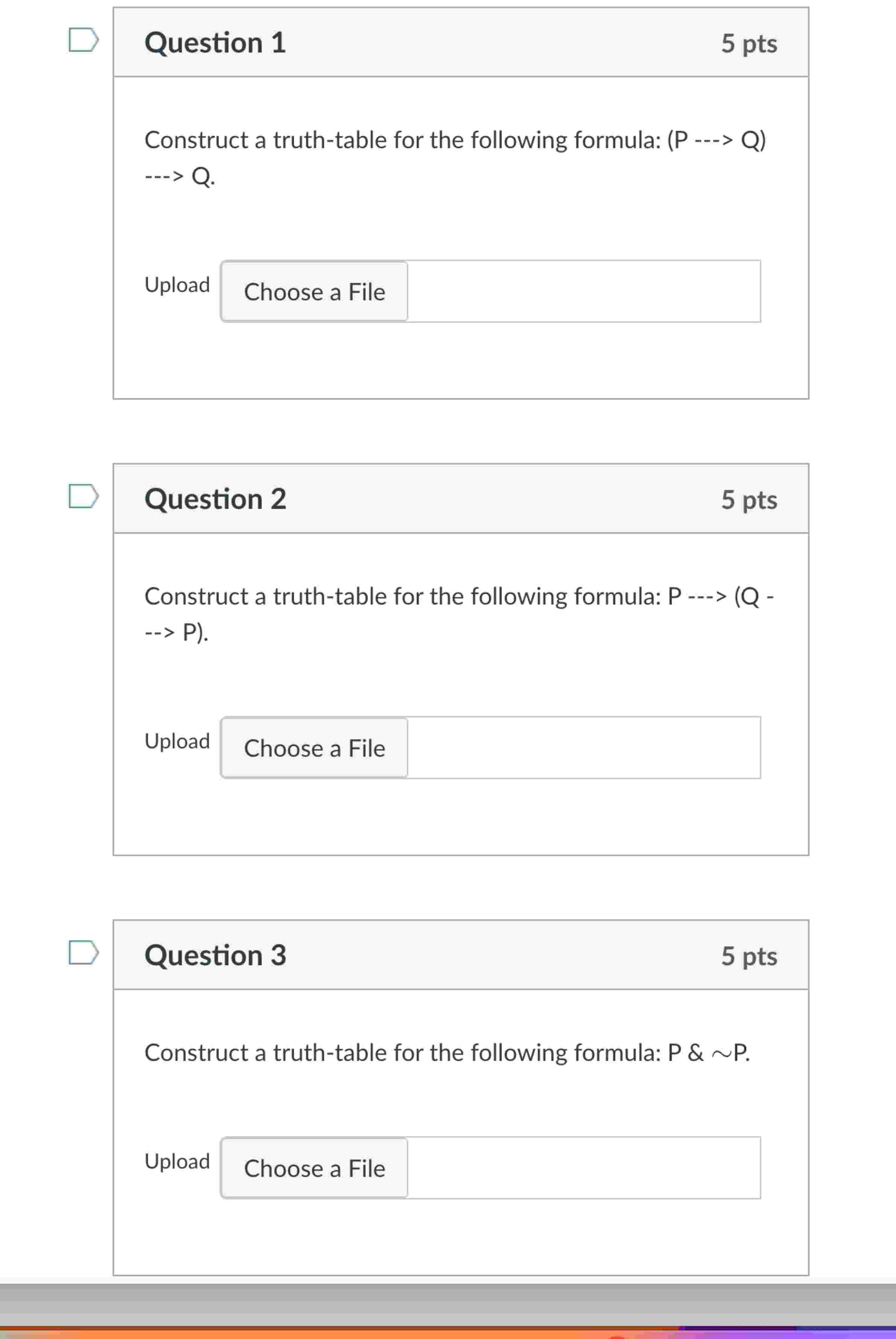Question 1Construct a truth-table for the following | Chegg.com