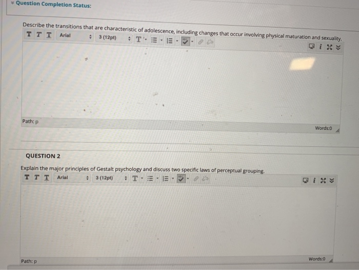 Solved Question Completion Status: Describe the transitions | Chegg.com