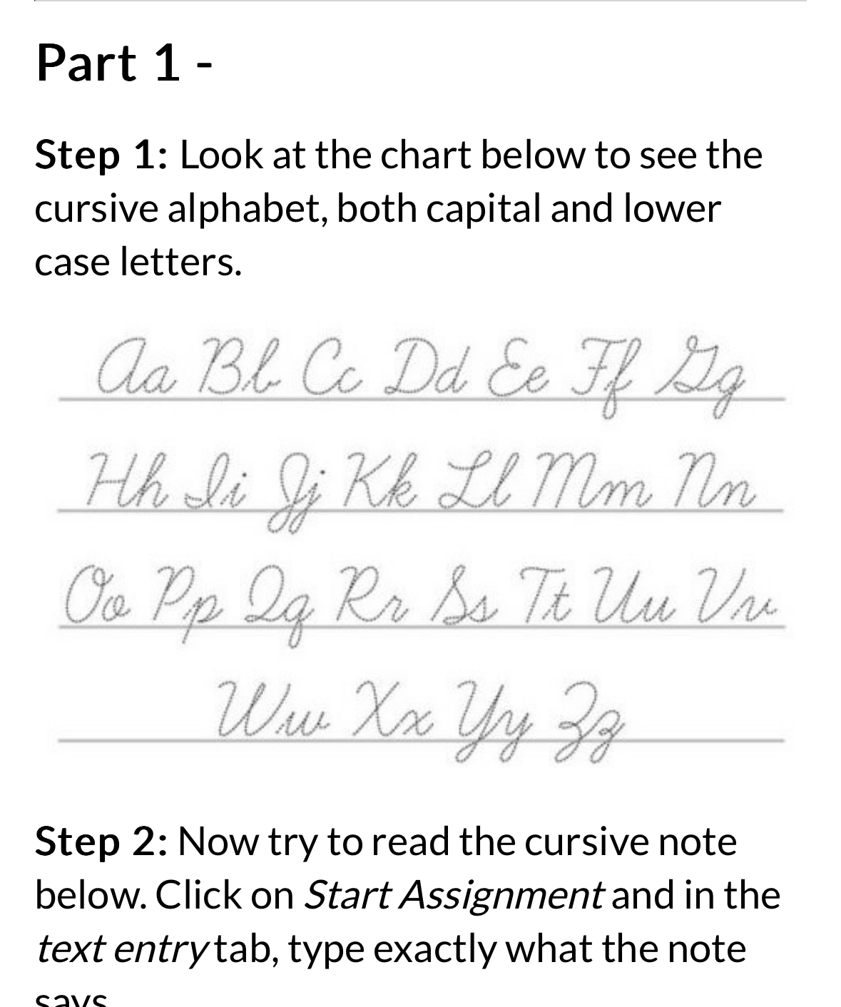 Part 1 -Step 1: Look at the chart below to see the | Chegg.com