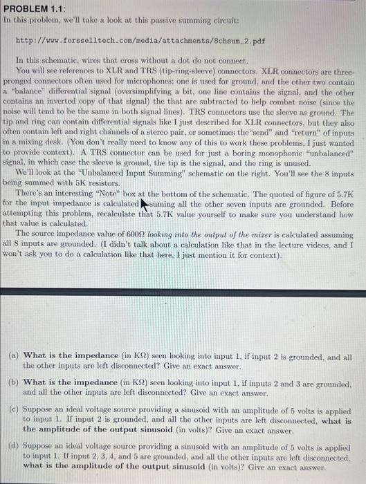 Solved PROBLEM 1.1: In this problem, we'll take a look at | Chegg.com