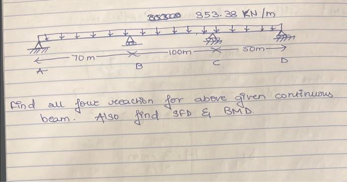 Solved find all four reaction for above given continuous | Chegg.com