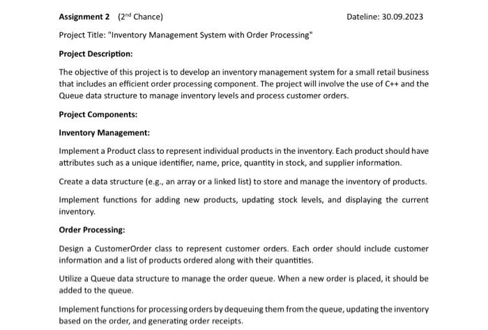 Inventory Management System Project