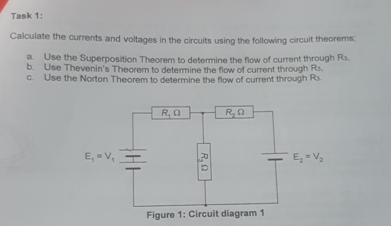 Solved Task 1:Calculate the currents and voltages in the | Chegg.com