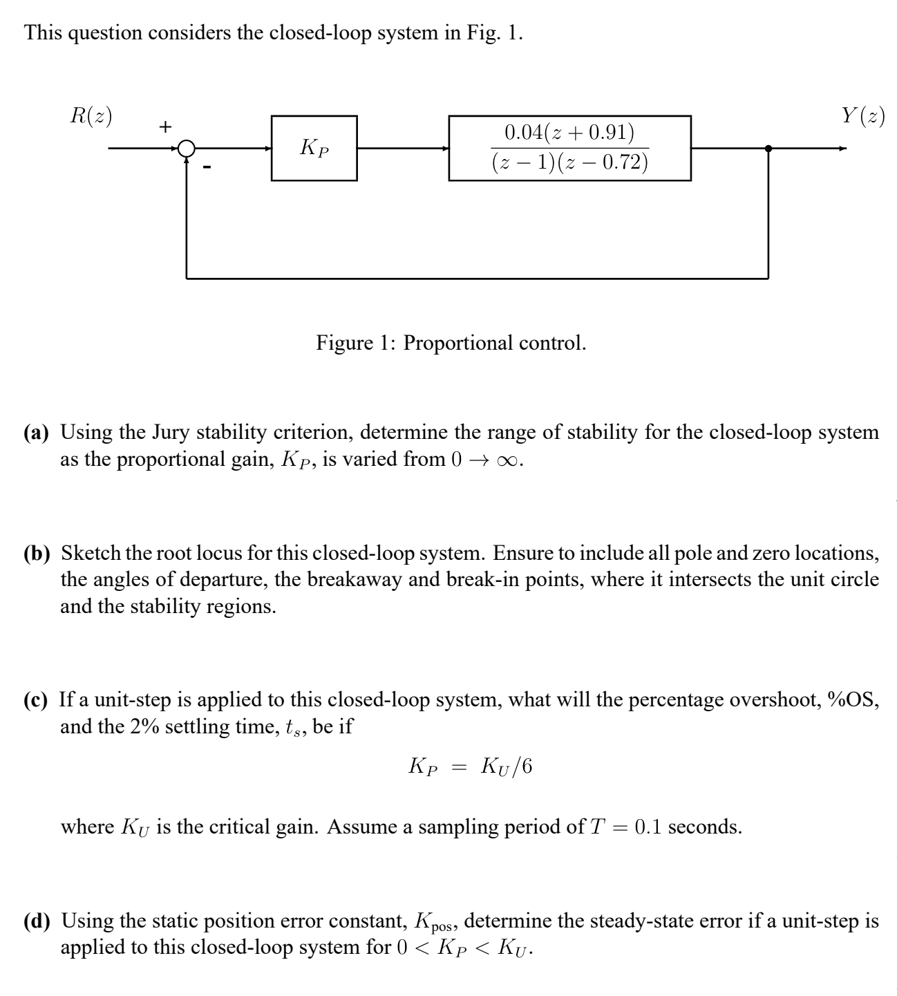 This question considers the closed-loop system in | Chegg.com