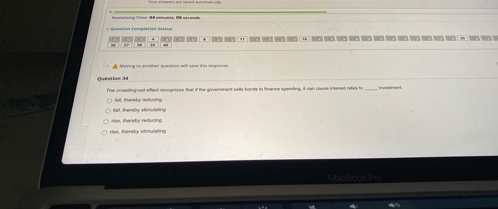Solved Your answers are saved automatically.Remaining Time: | Chegg.com