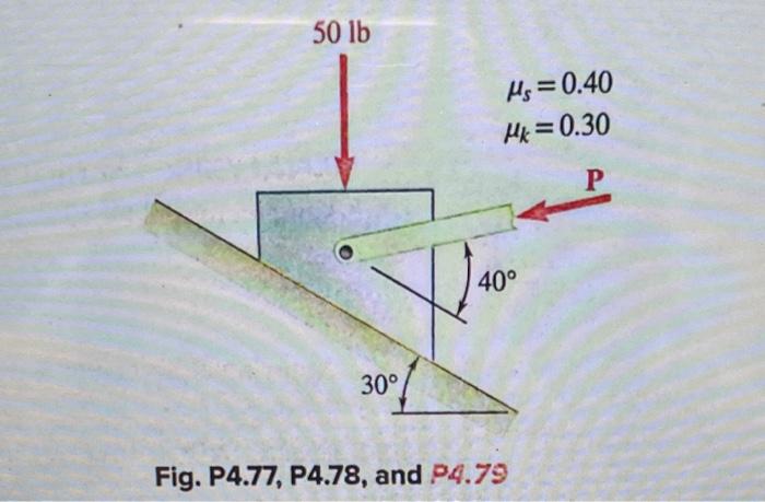 Solved 4.78 Determine whether the block shown is in | Chegg.com