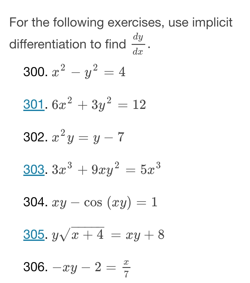 Solved For the following exercises, use implicit | Chegg.com
