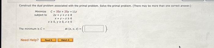 Solved Construct the dual problem associated with the primal | Chegg.com