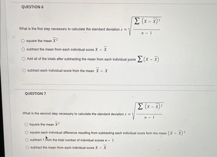 Solved QUESTION 1 Xˉ is: the sample mean x bar the average | Chegg.com