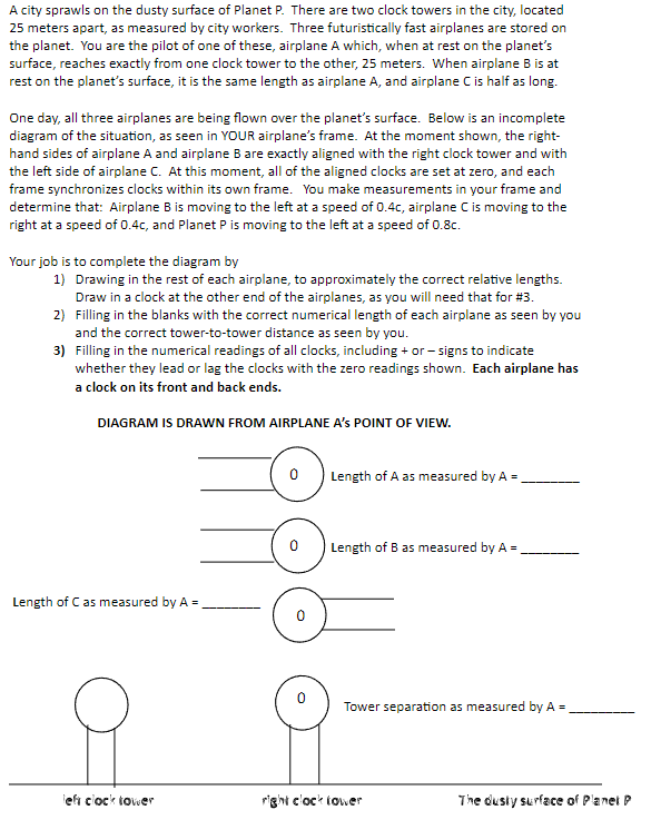 Can you draw this situtation as seen by observers on | Chegg.com