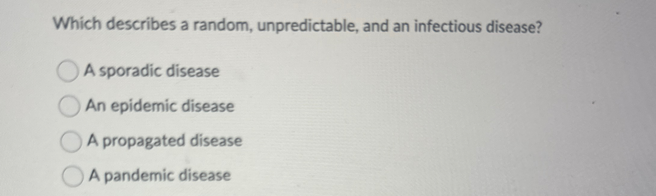 Solved Which describes a random, unpredictable, and an | Chegg.com