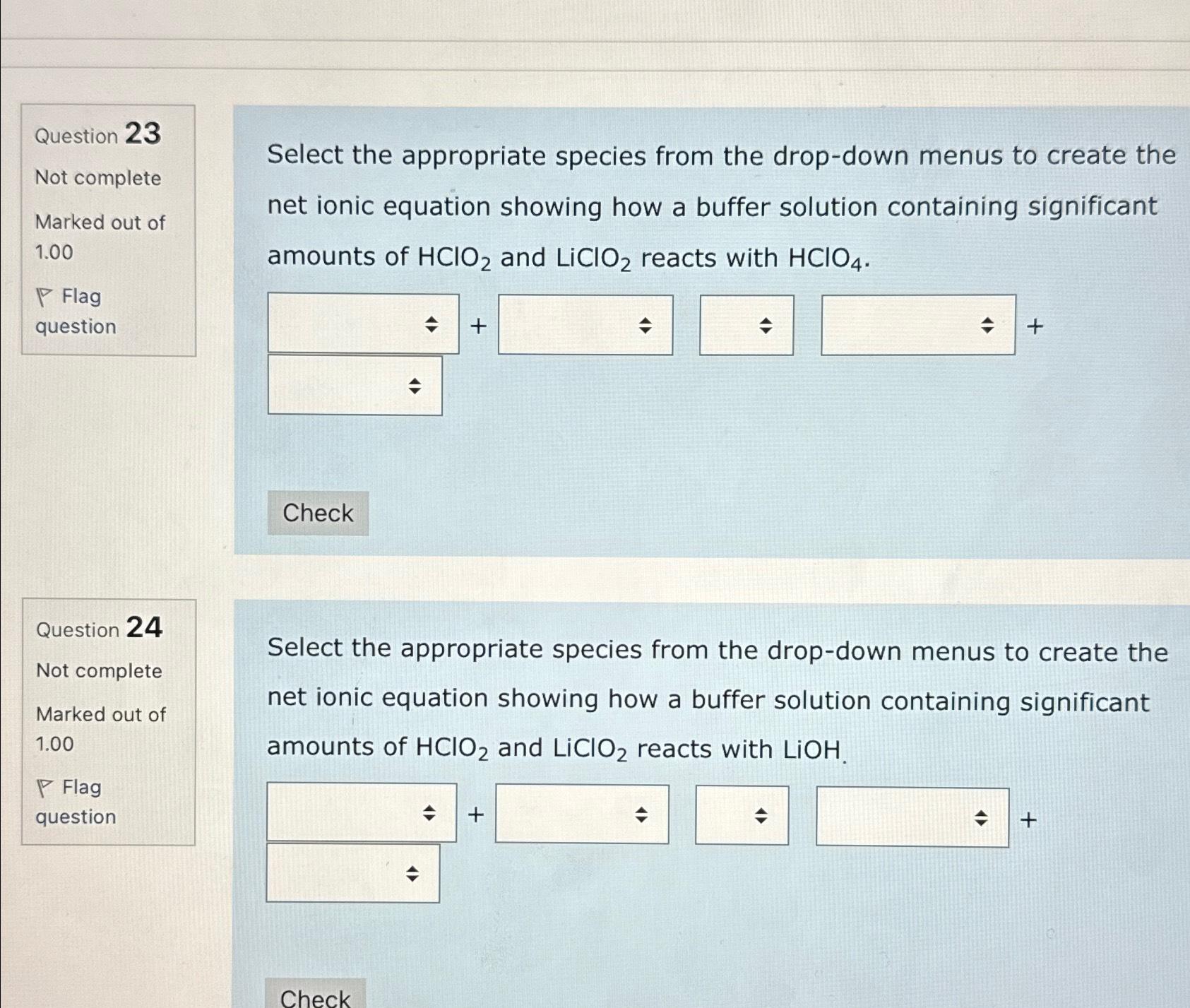 Solved Question 23Not complete Marked out of 1.00 Flag | Chegg.com Solved Question 23Not complete Marked out of 1.00 Flag | Chegg.com