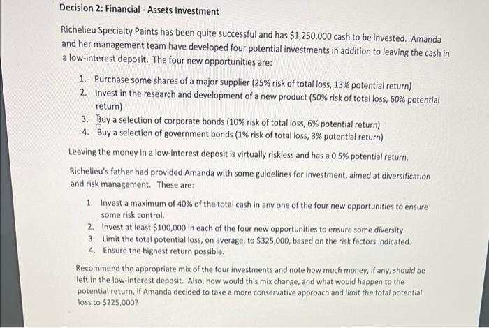 Group Assignment on Linear ProgrammingThis project | Chegg.com