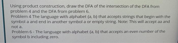 Solved Minify the intersection DFA from problem 7. Show | Chegg.com