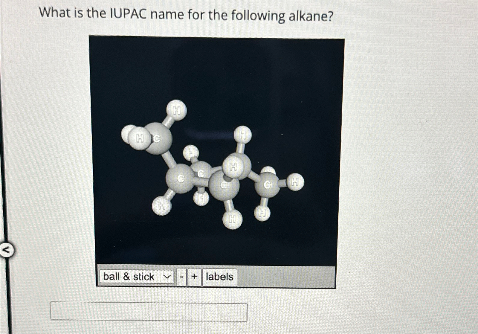 Solved What is the IUPAC name for the following alkane? | Chegg.com