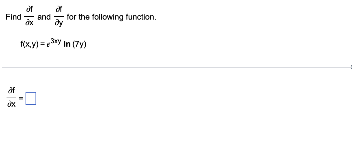 Solved Find delfdelx ﻿and delfdely ﻿for the following | Chegg.com