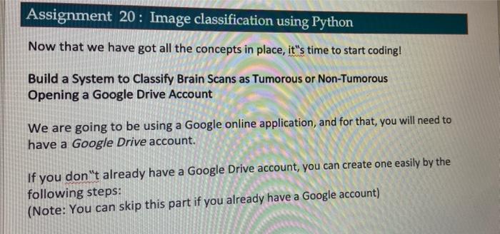 Assignment 20: Image classification using Python Now | Chegg.com