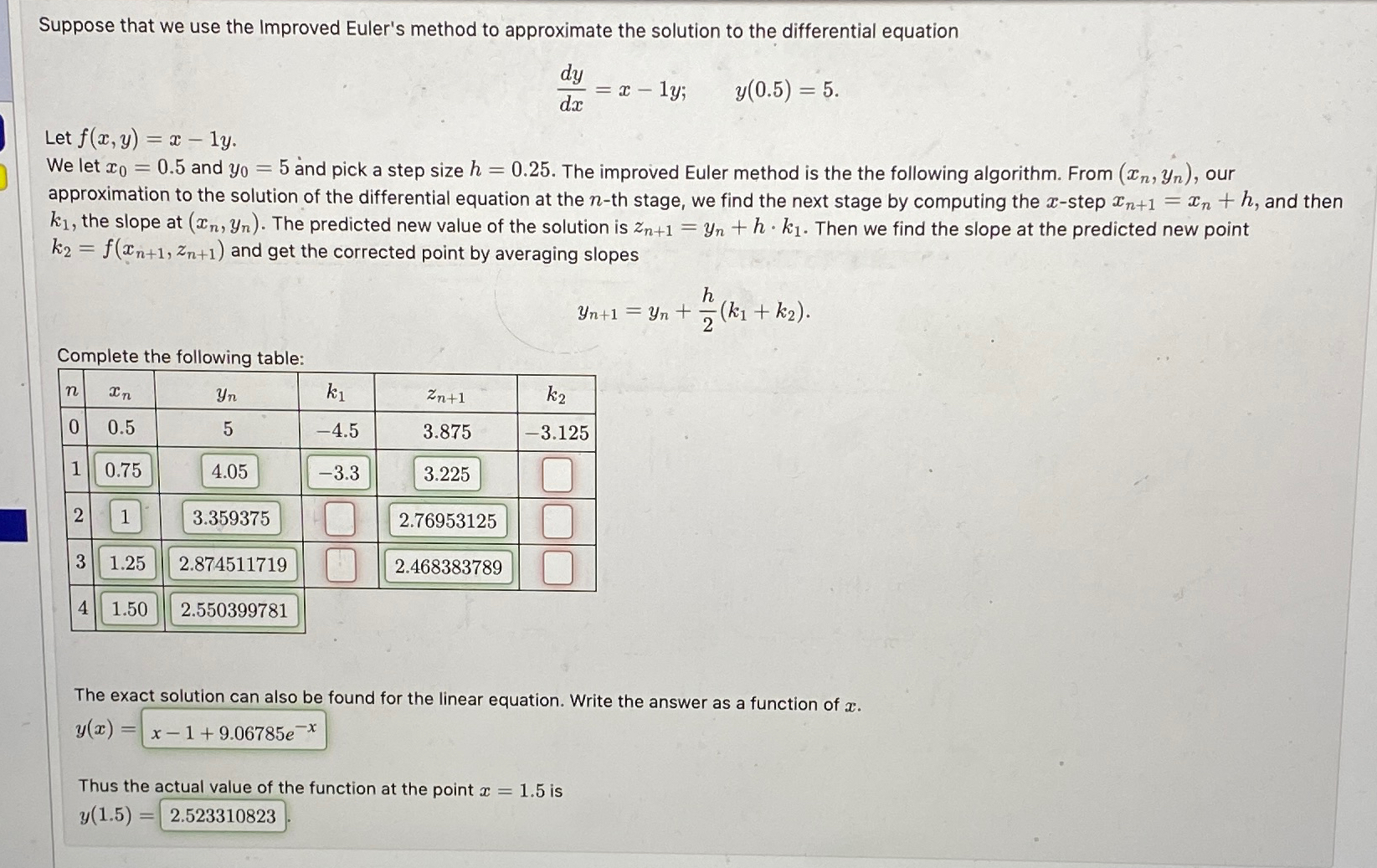 Solved Suppose that we use the Improved Euler's method to | Chegg.com
