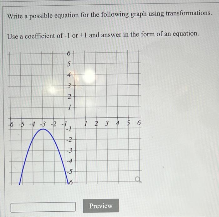 Solved Write a possible equation for the following graph | Chegg.com