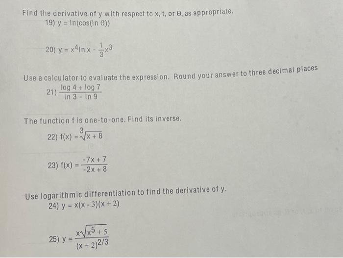 Solved I need help solving the problems below. i have | Chegg.com