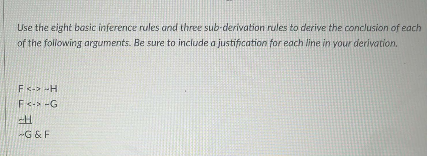 Use the eight basic inference rules and three | Chegg.com