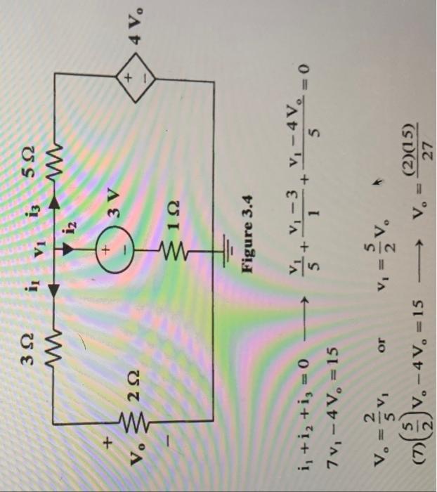Solved i1+i2+i3=0 5v1+1v1−3+5v1−4v0=07v1−4v0=15v0=52v1 or | Chegg.com