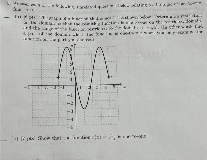 Solved Answer Each Of The Following Unrelated Questions 3962