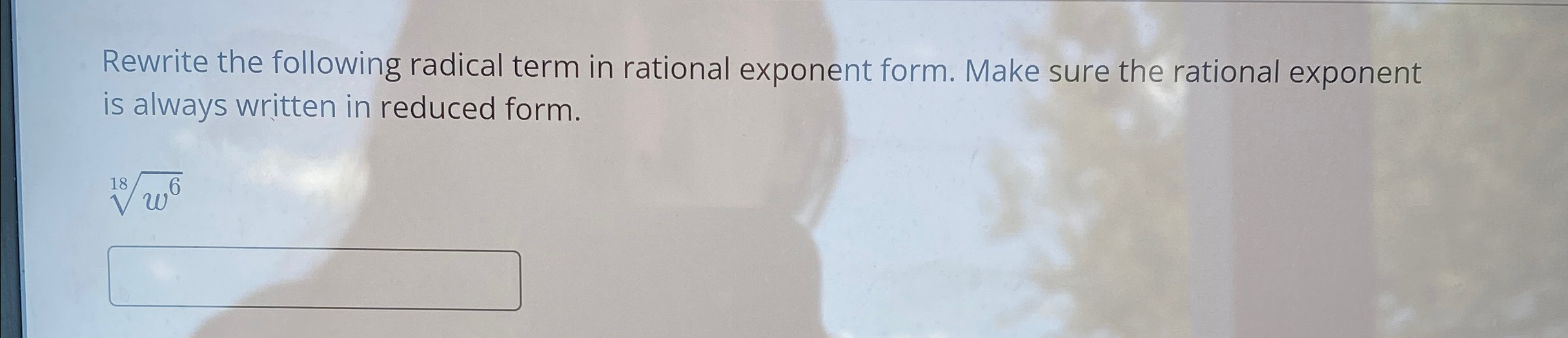 Solved Rewrite the following radical term in rational | Chegg.com