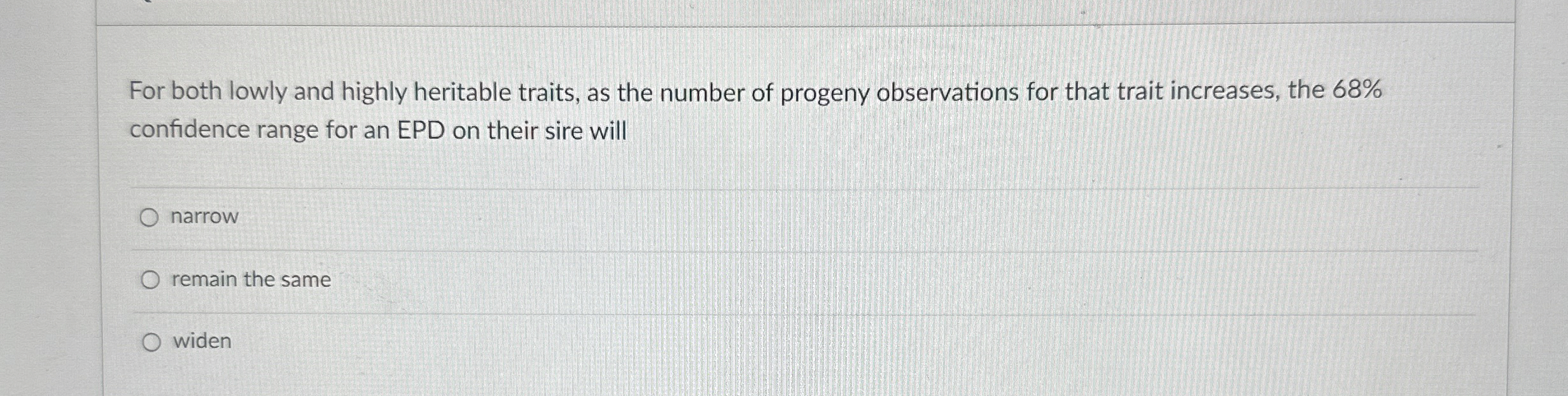 Solved For both lowly and highly heritable traits, as the | Chegg.com