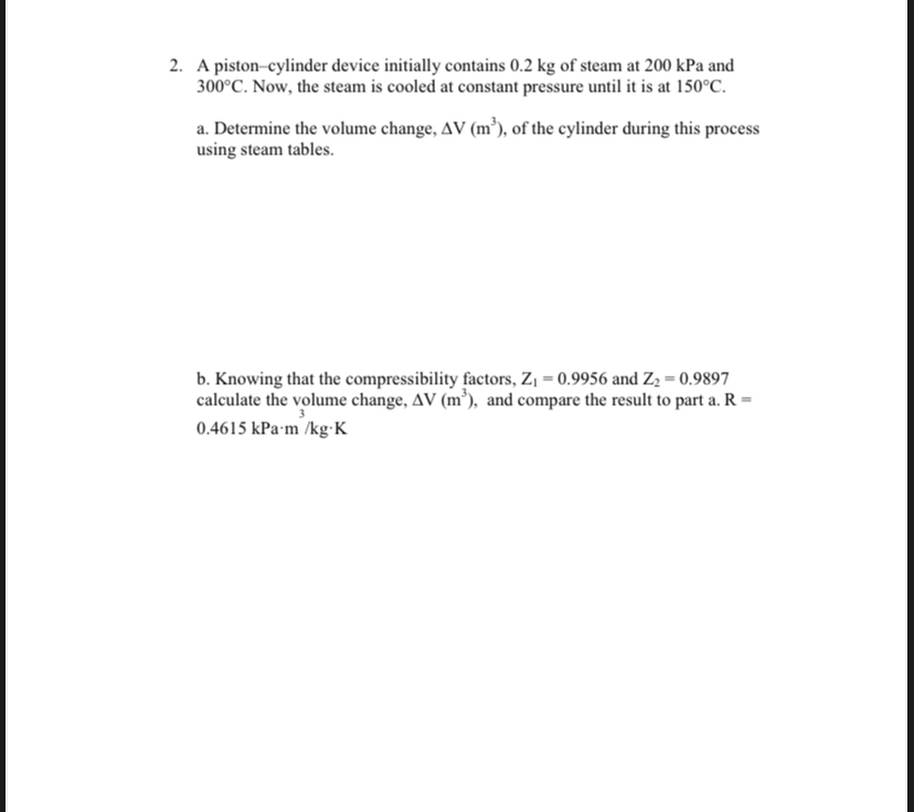 Solved A piston-cylinder device initially contains 0.2kg ﻿of | Chegg.com