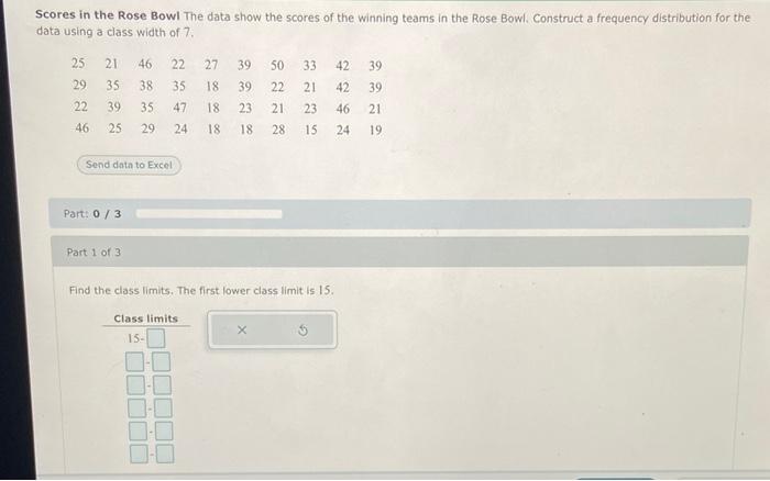 Solved find the class limits. the first lower class limit is | Chegg.com