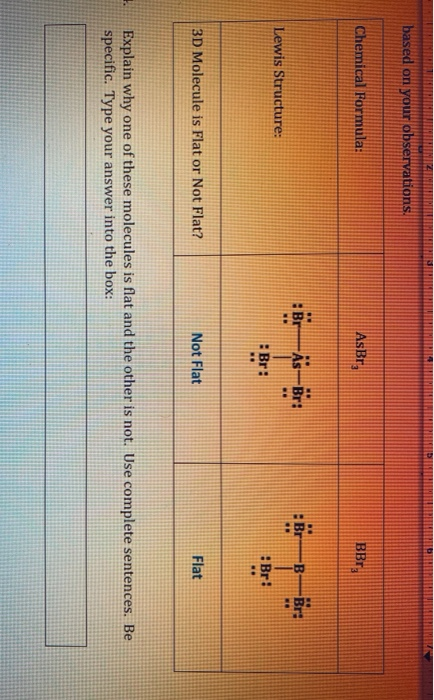 Solved based on your observations. Chemical Formula: AsBr, | Chegg.com