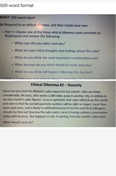 Solved 500-word format RMAT: 500-word report SK:Respond to | Chegg.com