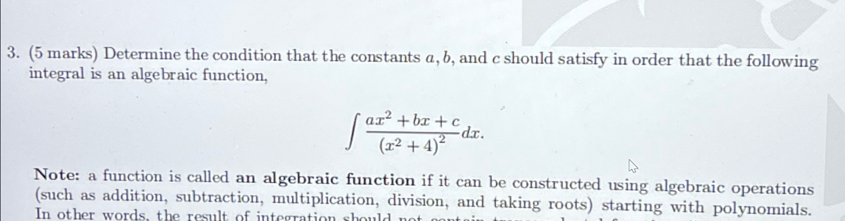 Solved (5 ﻿marks) ﻿Determine the condition that the | Chegg.com