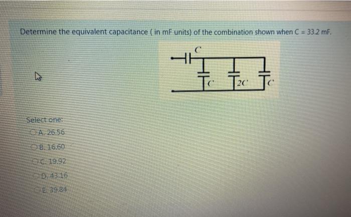 Solved Determine the equivalent capacitance (in mf units) of | Chegg.com