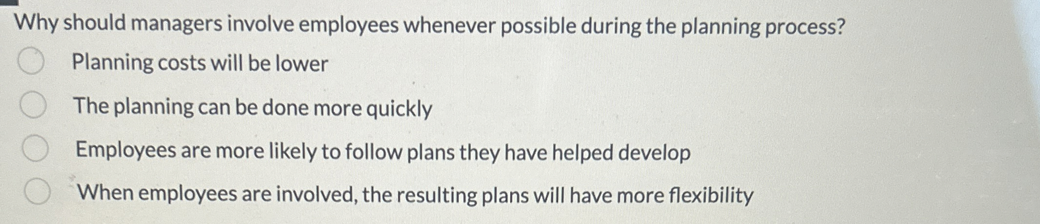 Solved Why should managers involve employees whenever | Chegg.com