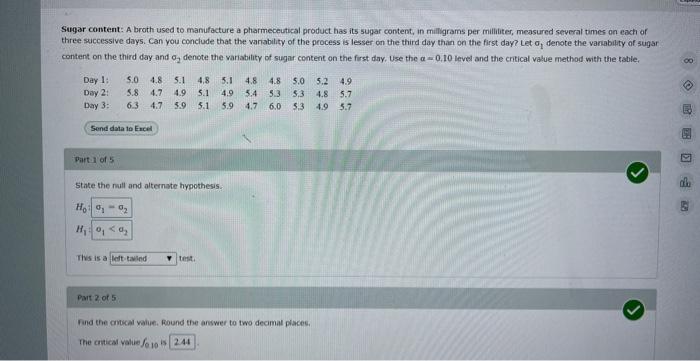 Solved state the nult and a ternate hypothesis. H0=σ1=σ2 H1 | Chegg.com