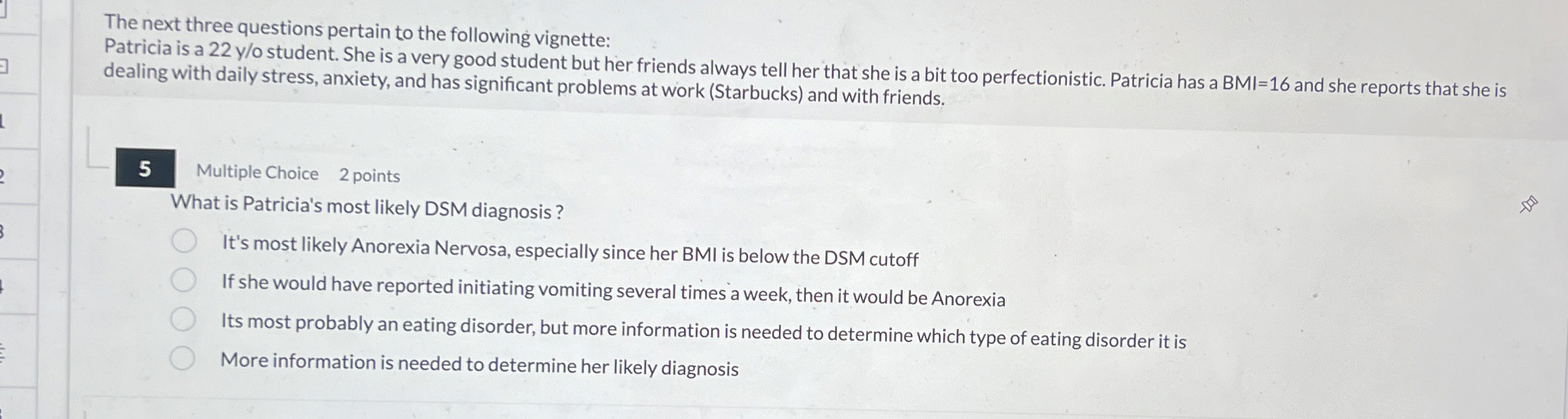 Solved The next three questions pertain to the following | Chegg.com