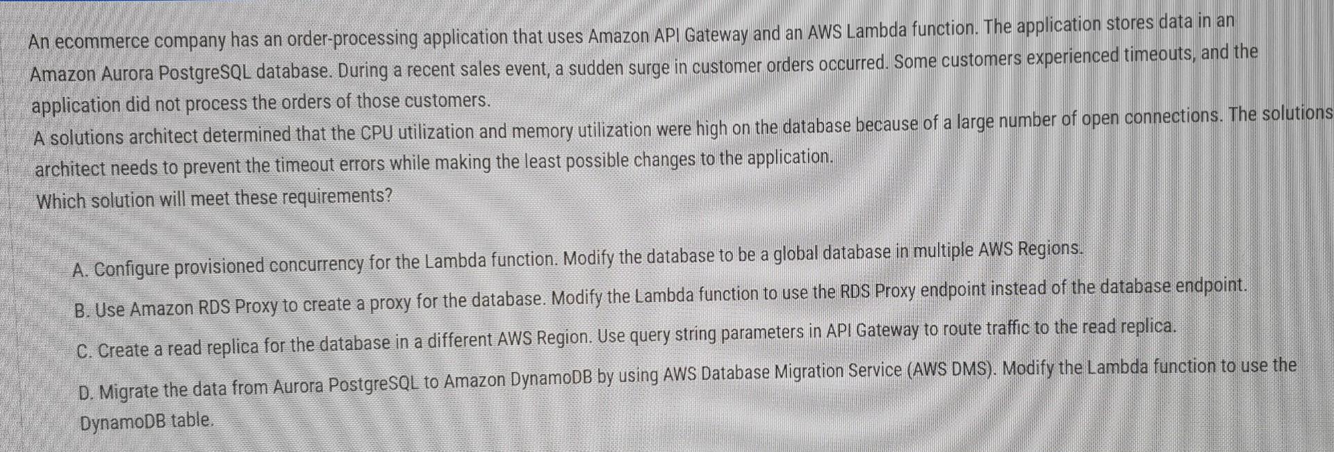 Solved An Ecommerce Company Has An Order Processing Chegg
