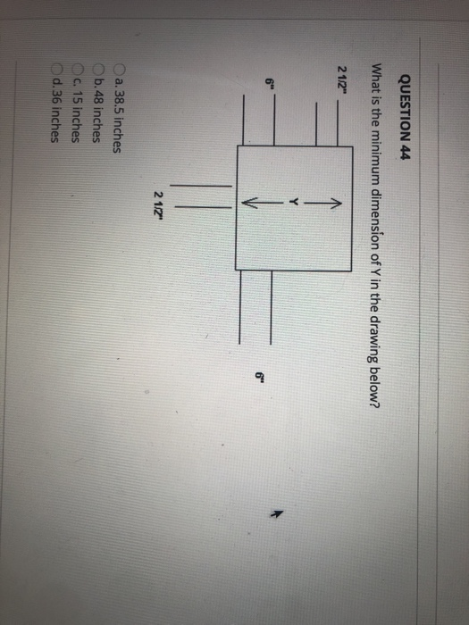 Solved QUESTION 44 What is the minimum dimension of Y in the | Chegg.com