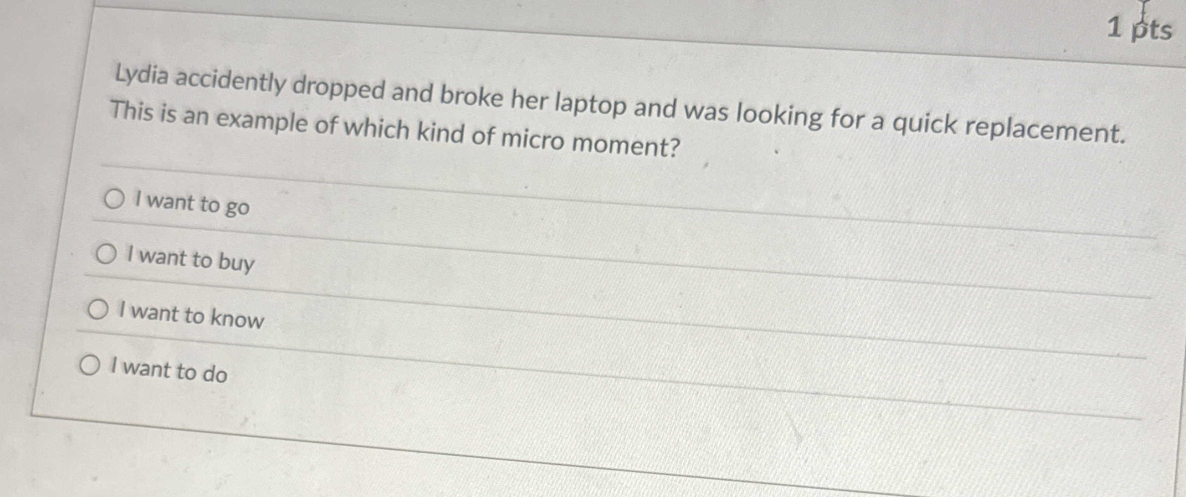 Solved 1 ﻿ftsLydia accidently dropped and broke her laptop | Chegg.com