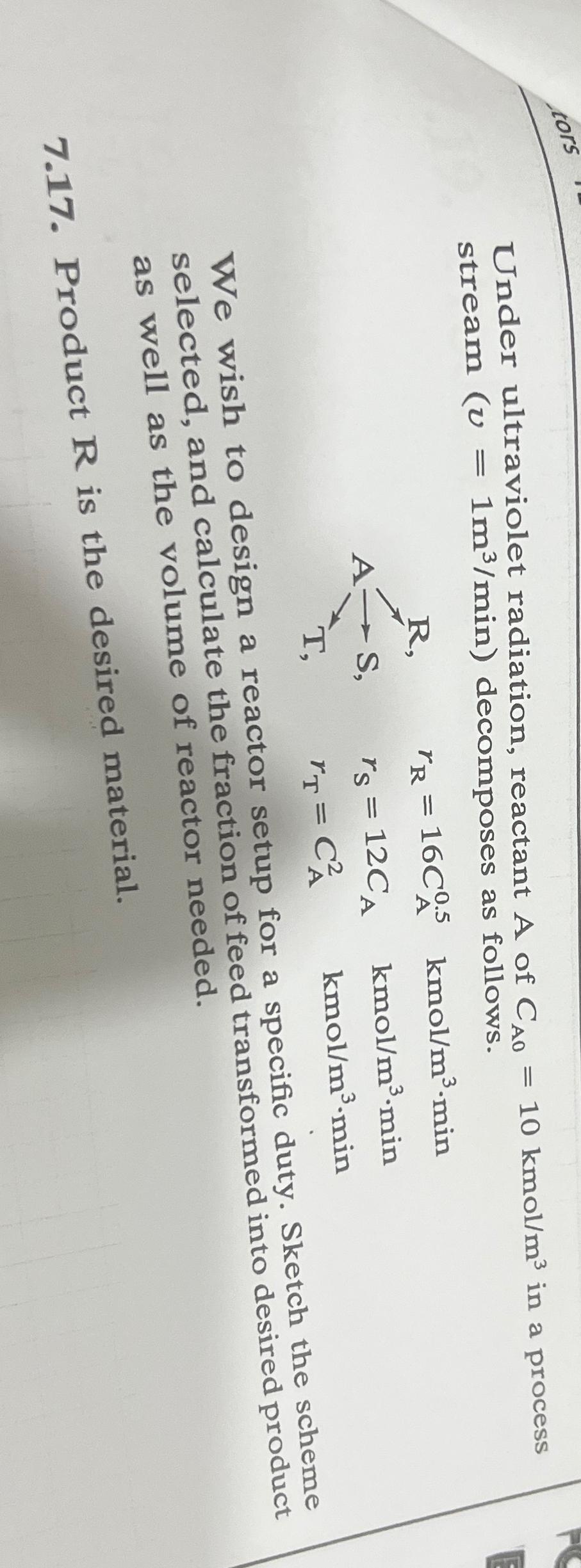 Solved torsUnder ultraviolet radiation, reactant A ﻿of | Chegg.com