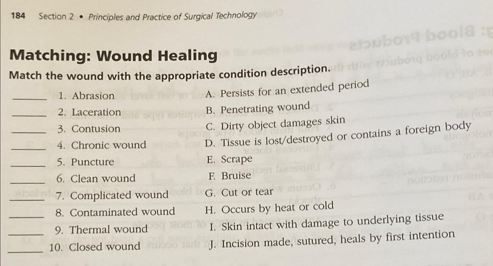 Solved 184Section 2 - ﻿Principles and Practice of Surgical | Chegg.com